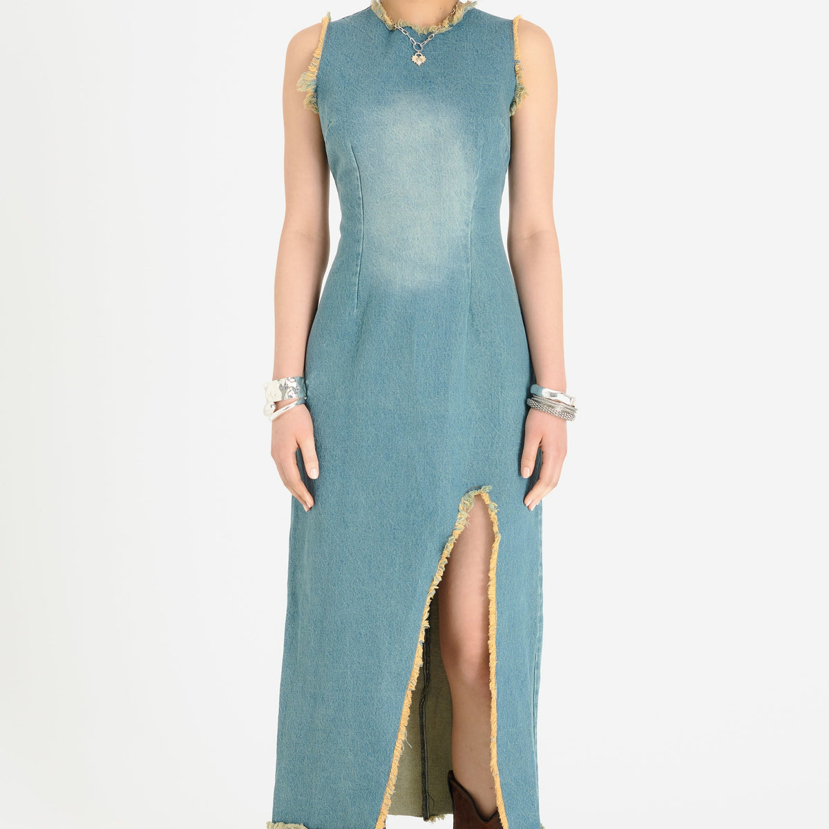 Pixie Denim Maxi Dress – The Ragged Priest