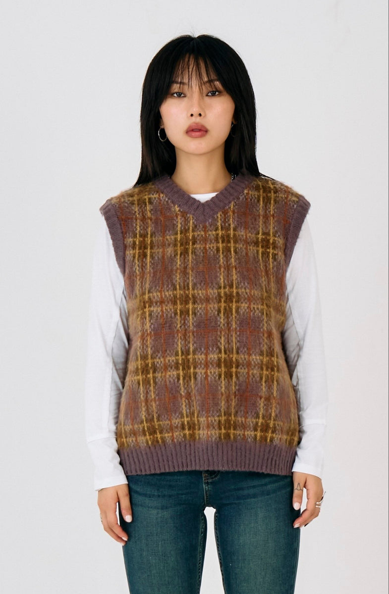 Civilian Check Knit Vest – The Ragged Priest
