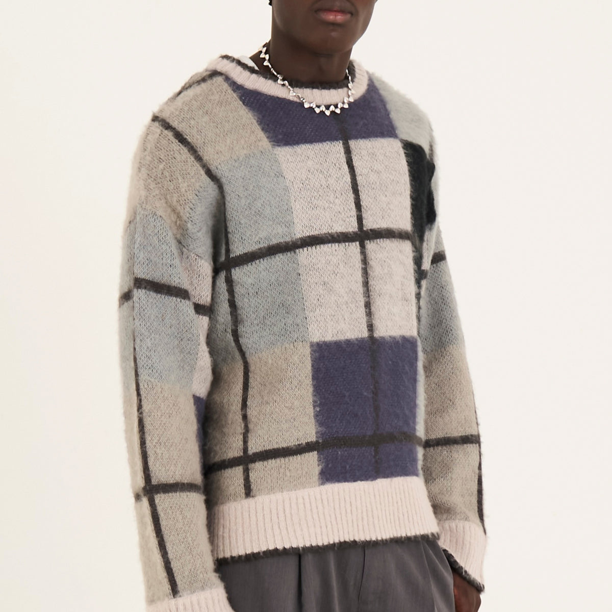 Dusk Grid Check Knit – The Ragged Priest