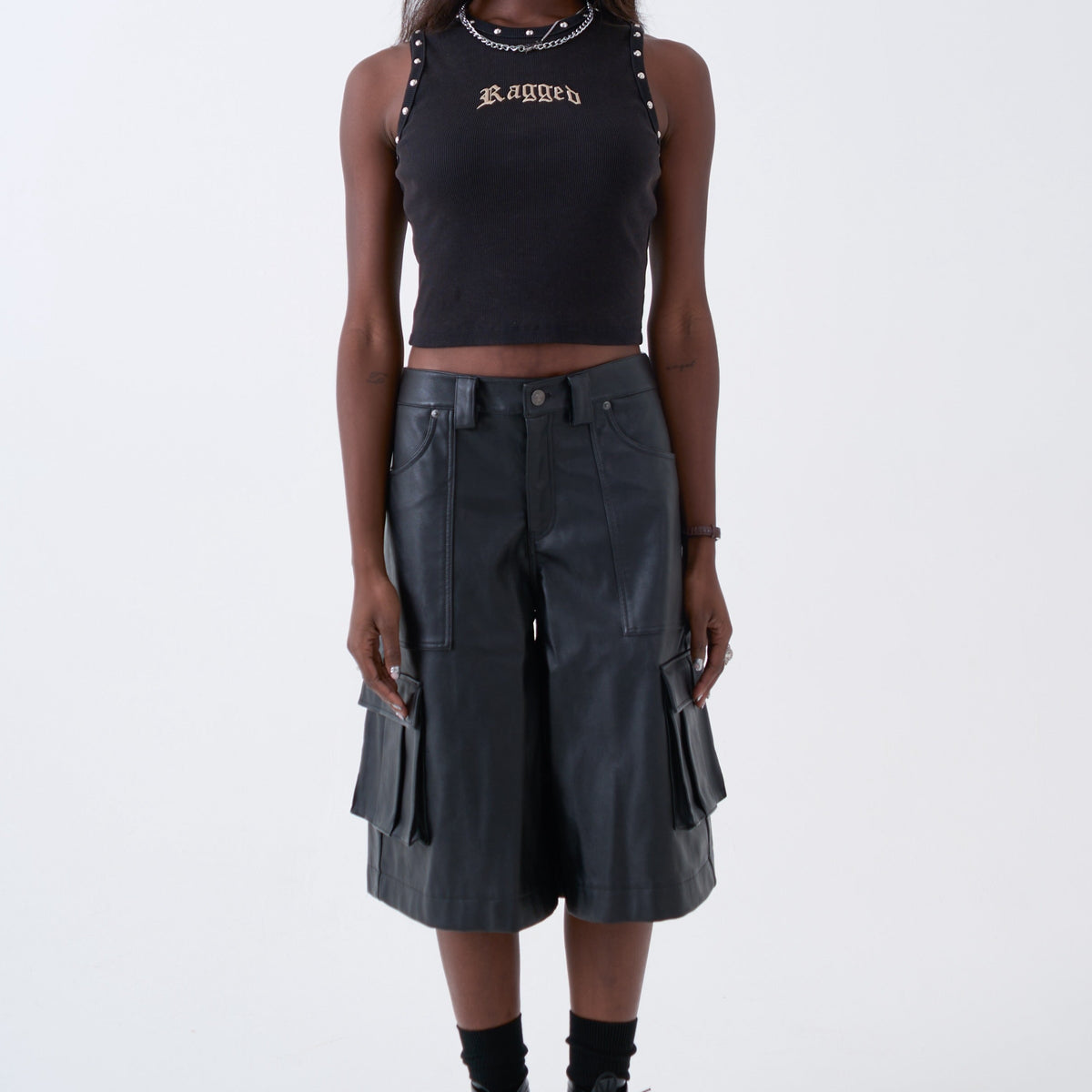 Jolt Faux Leather Bermuda Shorts – The Ragged Priest