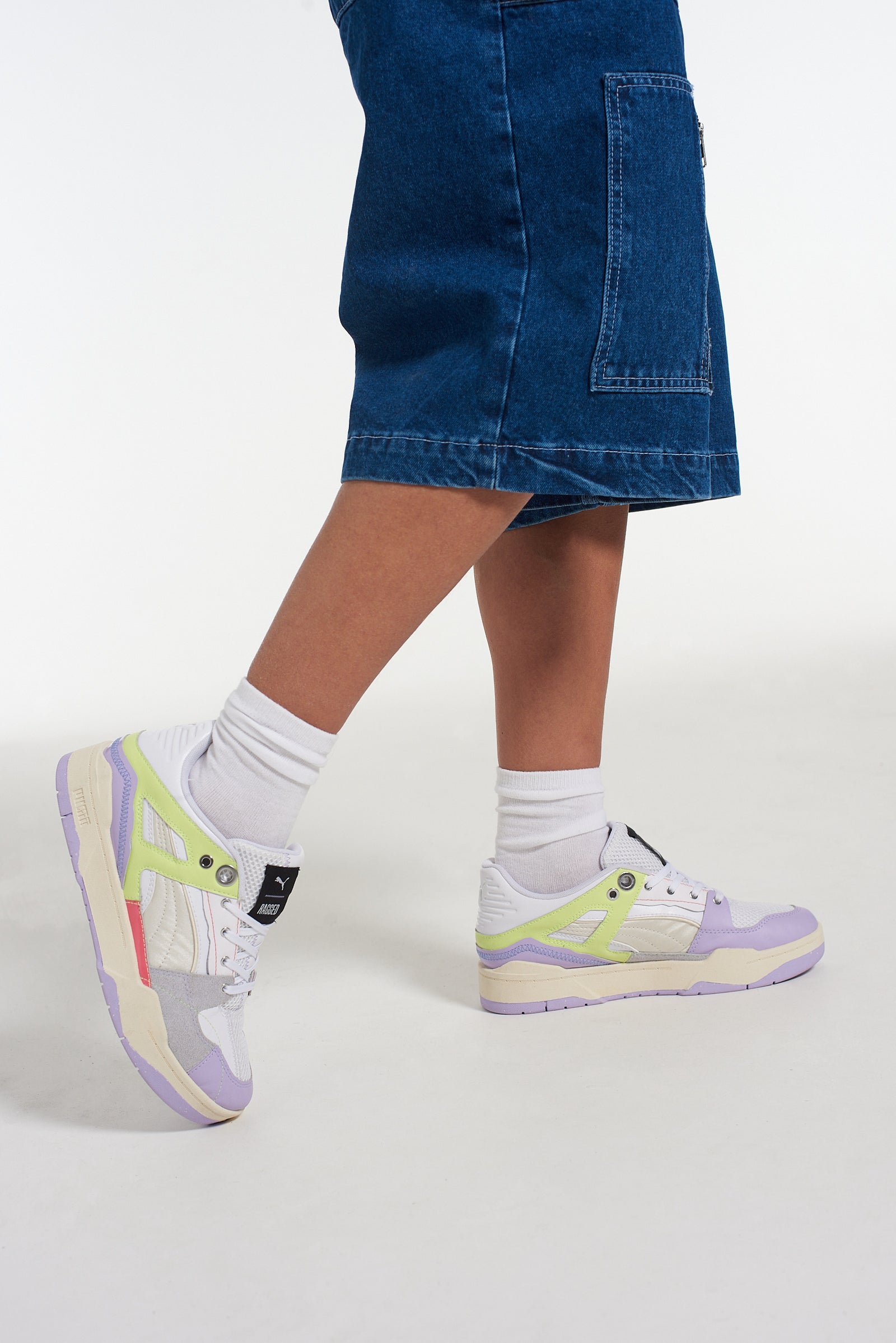 PUMA x The Ragged Priest White & Violet Slipstream Trainer